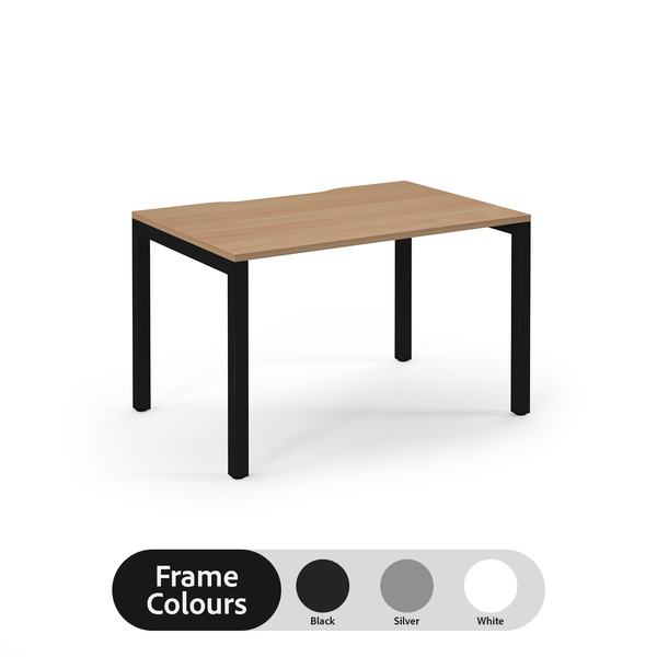 Connex Scalloped Single Desk - Beech – A1 Office Furniture