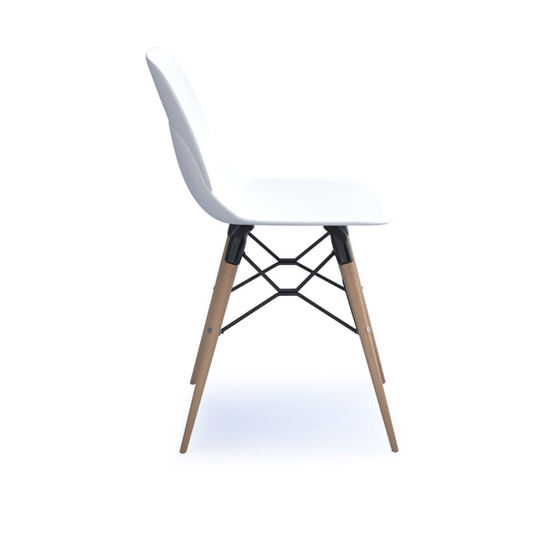 Strut Multi-Purpose Chair with Natural Oak 4 Leg Frame and Black Steel ...